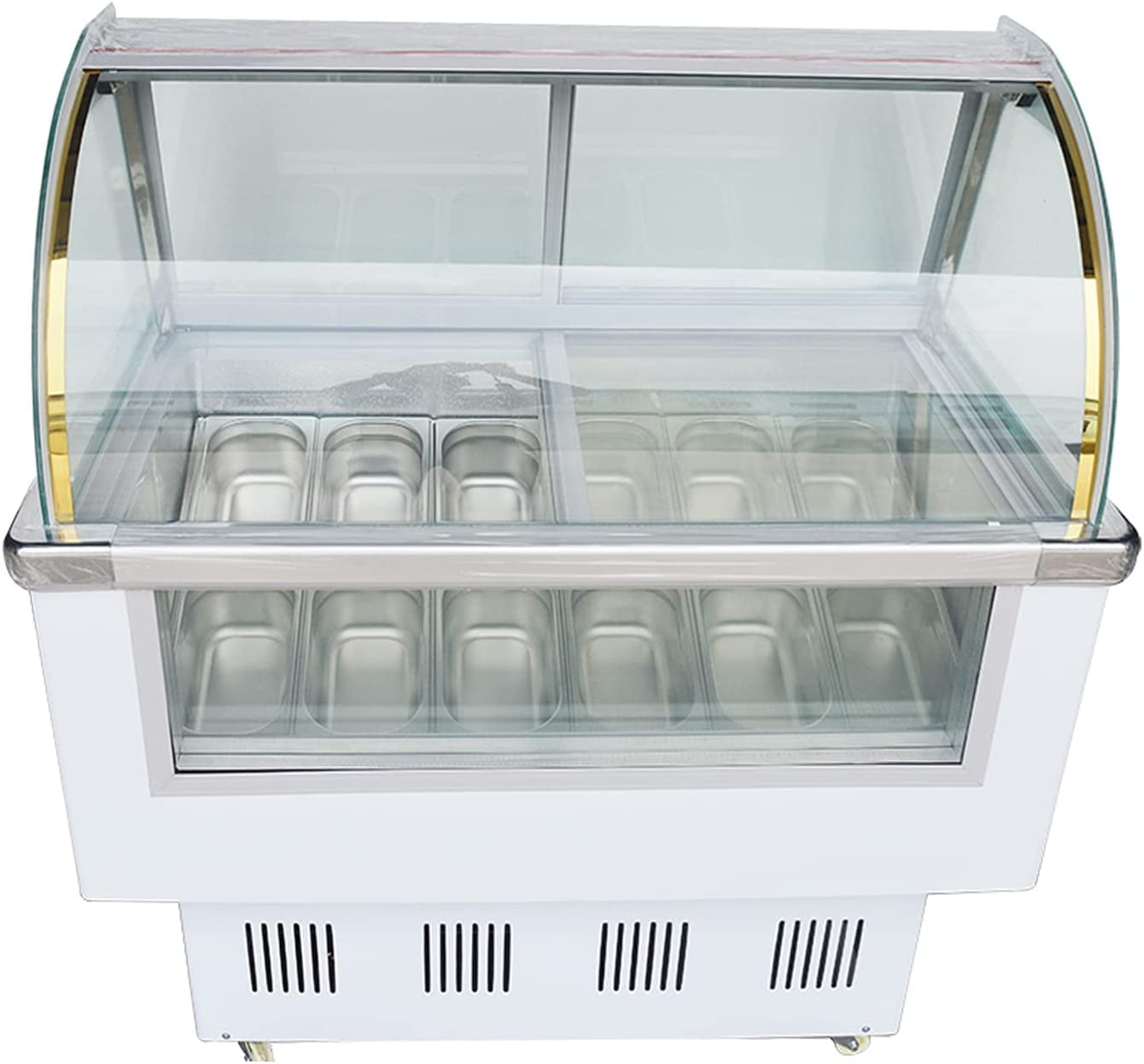 Commercial Hard Ice Cream Showcase Gelato Refrigerator Display Cabinet ...
