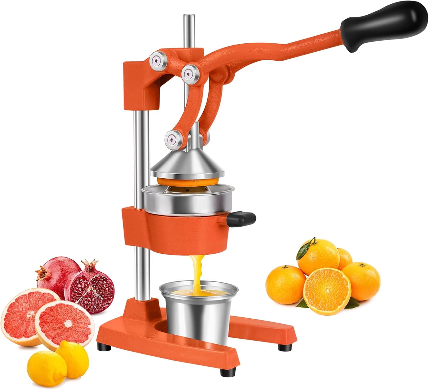 Commercial Heavy-Duty Cast-Iron Hand-Press Manual Juicer Squeezer for Orange Lemon Lime ...