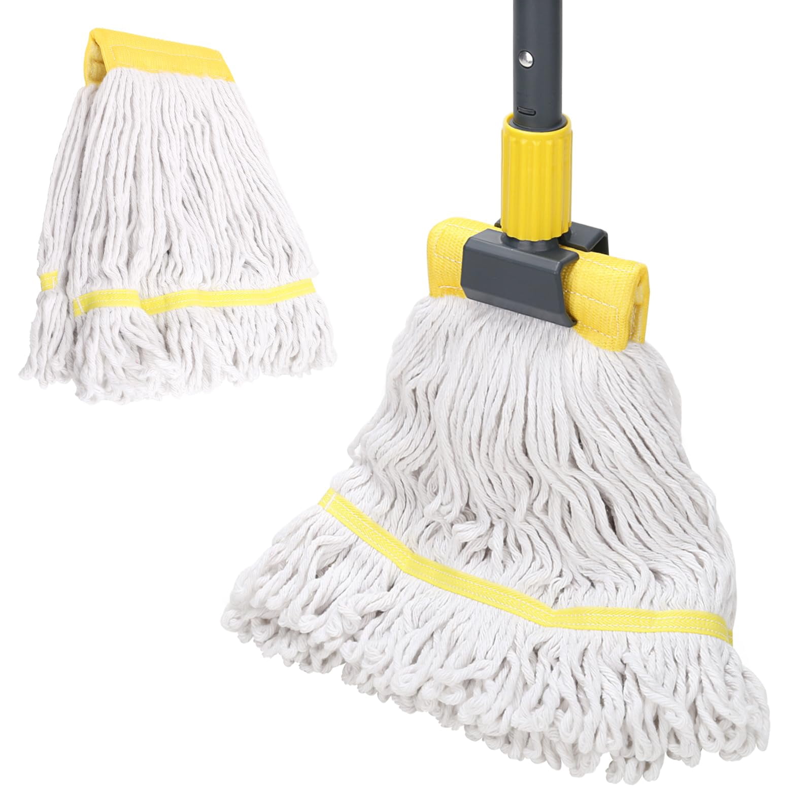 Commercial Heavy Duty Industrial Mop With Extra Replacement Head 60 ...