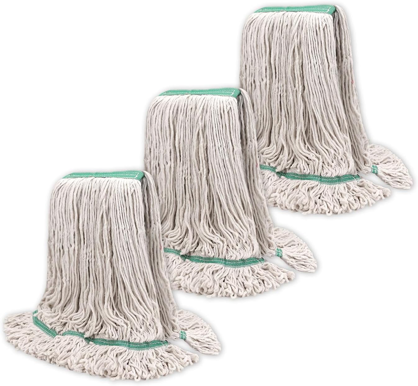 Commercial Heavy Duty Mop Heads Replacement: 3 Packs 20oz Industrial ...