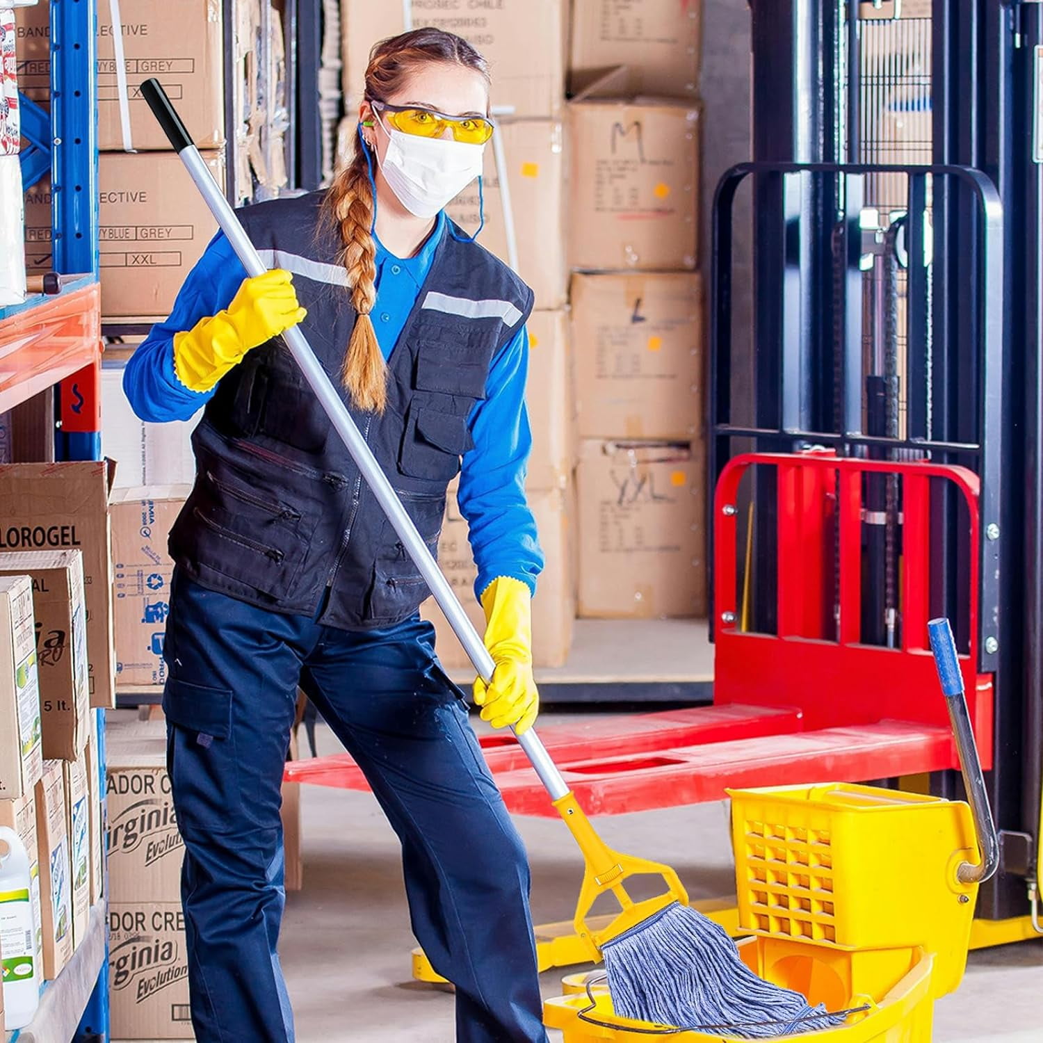 Commercial Heavy Duty Mop Heads Replacement for : 9 Packs Industrial ...