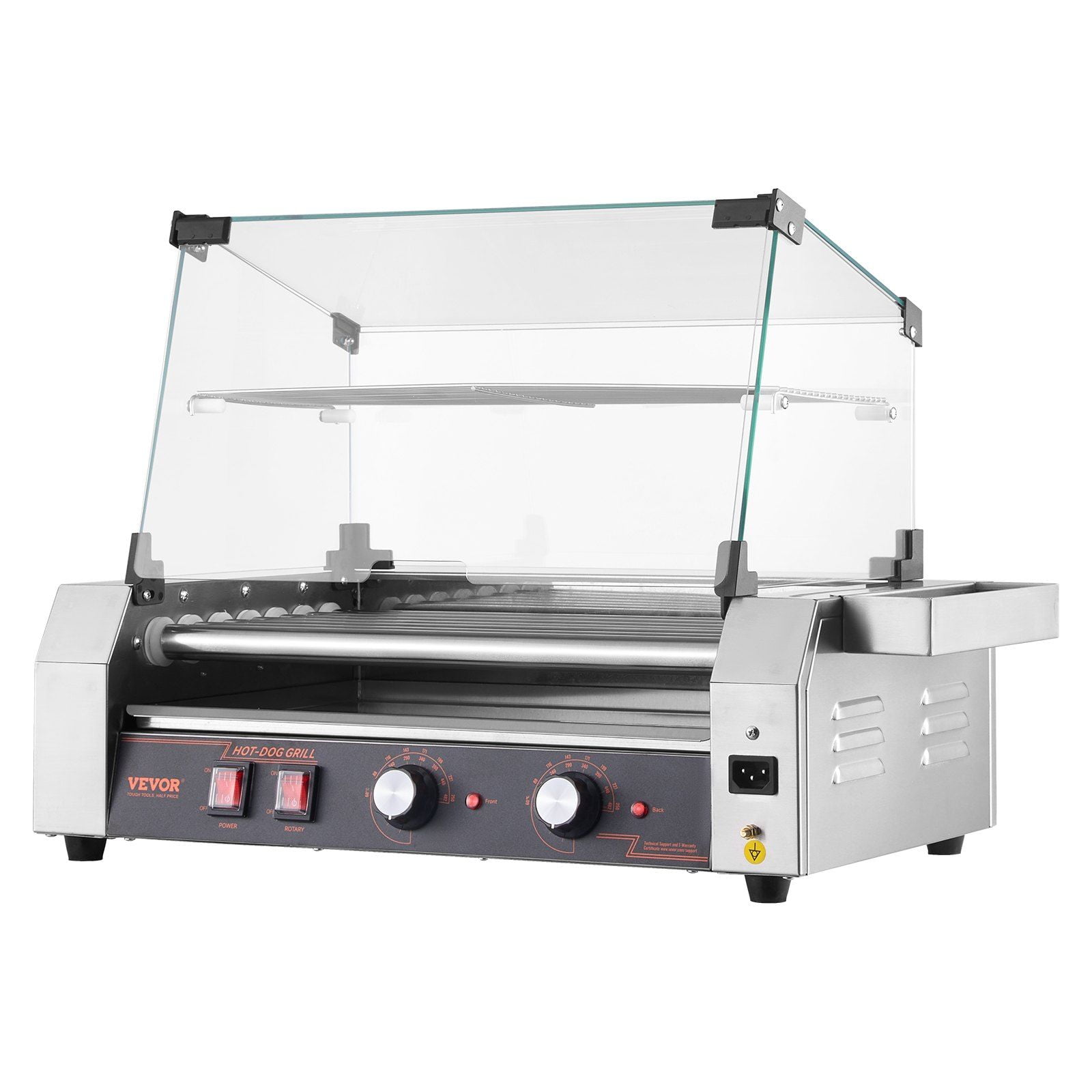 Commercial Hot Dog Grill Machine,18 Sausage Roller Cooker with Dual ...