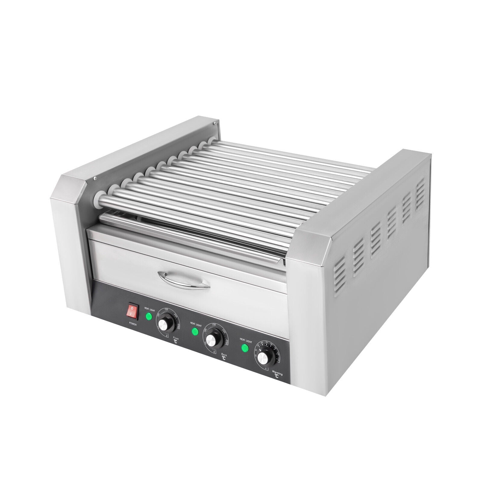 Commercial Hot Dog Machine 11 Roller & 30 Hotdog Grill Cook Warmer ...