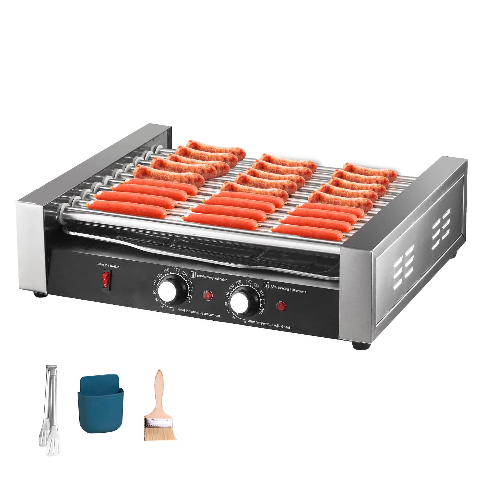 Commercial Hot Dog Roller | 27 Hot Dogs 10 Rollers Electric Grill ...