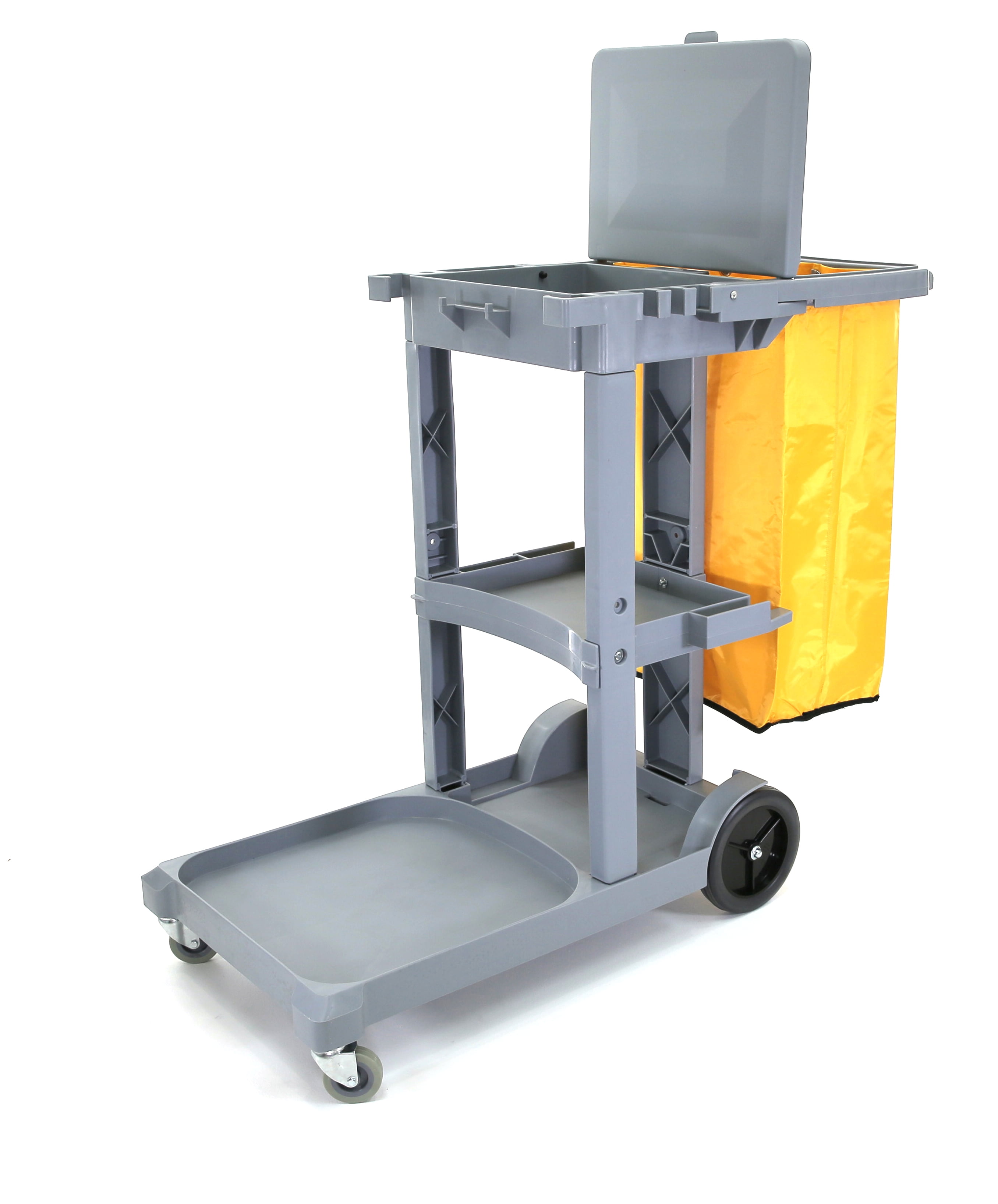Commercial Rolling Housekeeping Janitorial Cart with Cleaning Wheels ...
