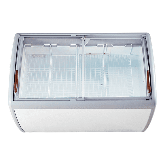 Commercial Ice Cream Display Freezer, 12.8 Cu.ft, Glass Top, 4 Baskets ...