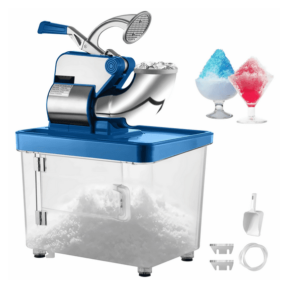 Commercial Ice Crusher 110V - 440LBS/H Electric Snow Cone Machine, 9 ...