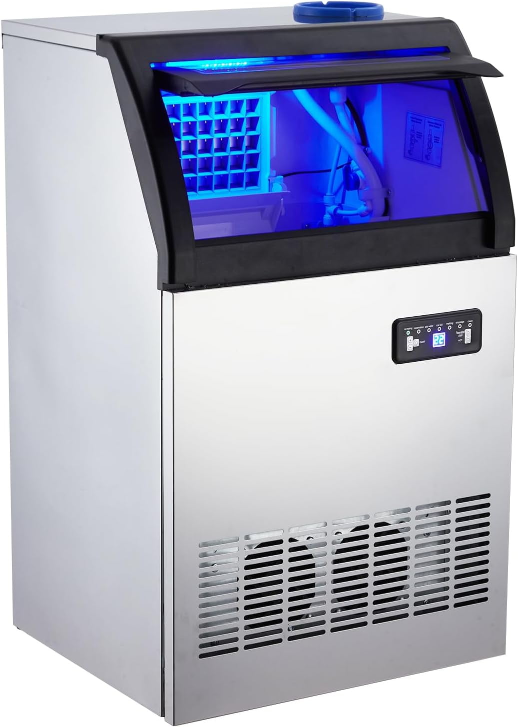 Commercial Ice Maker--100 Lbs/24H, Stainless Steel Freestanding Under ...