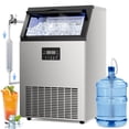 Commercial Ice Maker 200lbs/24H, 50lbs Storage Bin, Under Counter Ice ...
