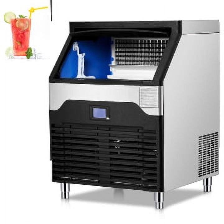 Commercial Ice Maker 260 lbs/24h, 145 lbs Storage, Stainless Steel ...