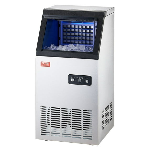 Commercial Ice Maker Machine, 100lbs/24H, Makes 36 Ice Cubes in 15 ...