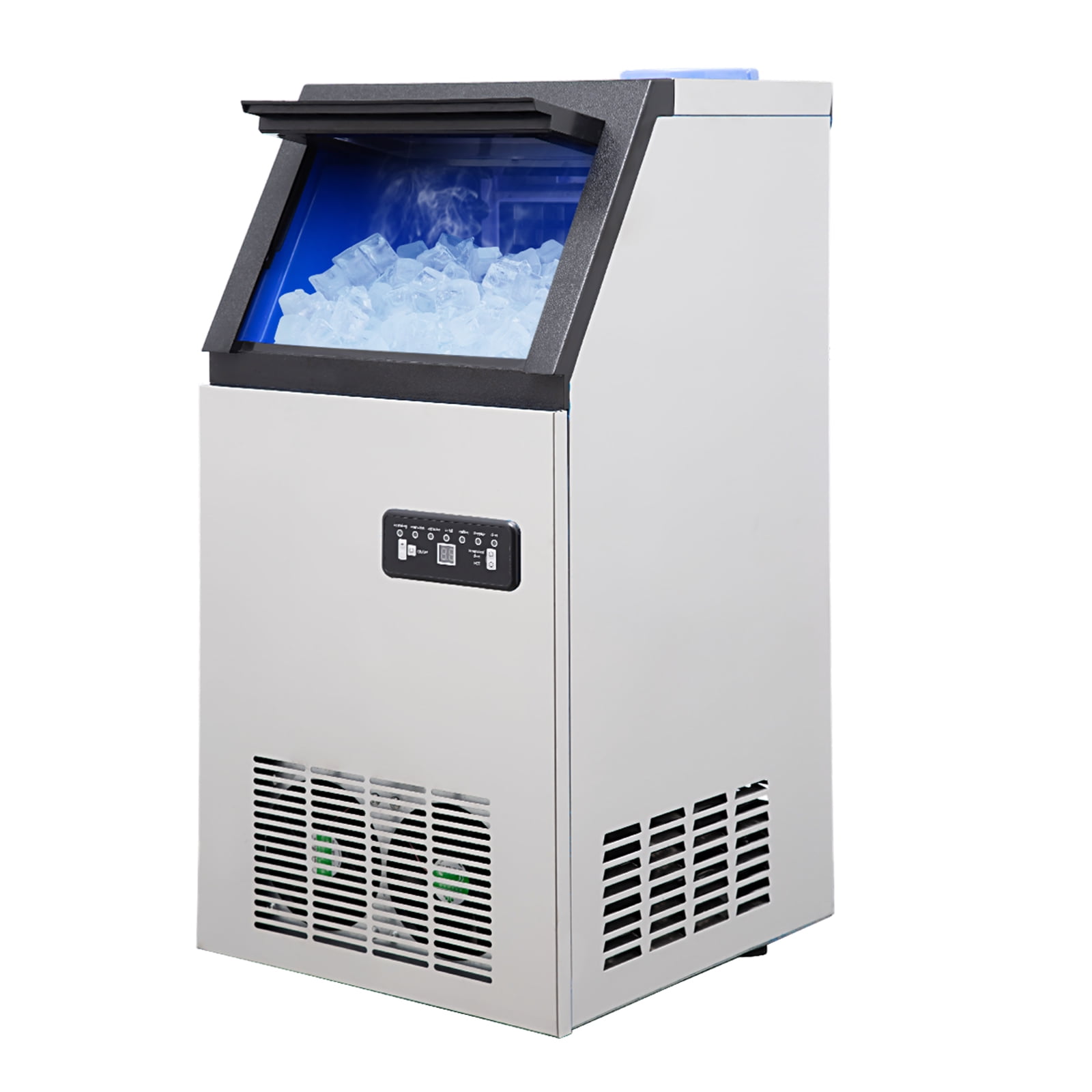 Commercial Ice Maker Machine, 120/130lbs/24H Counter Ice Maker with ...