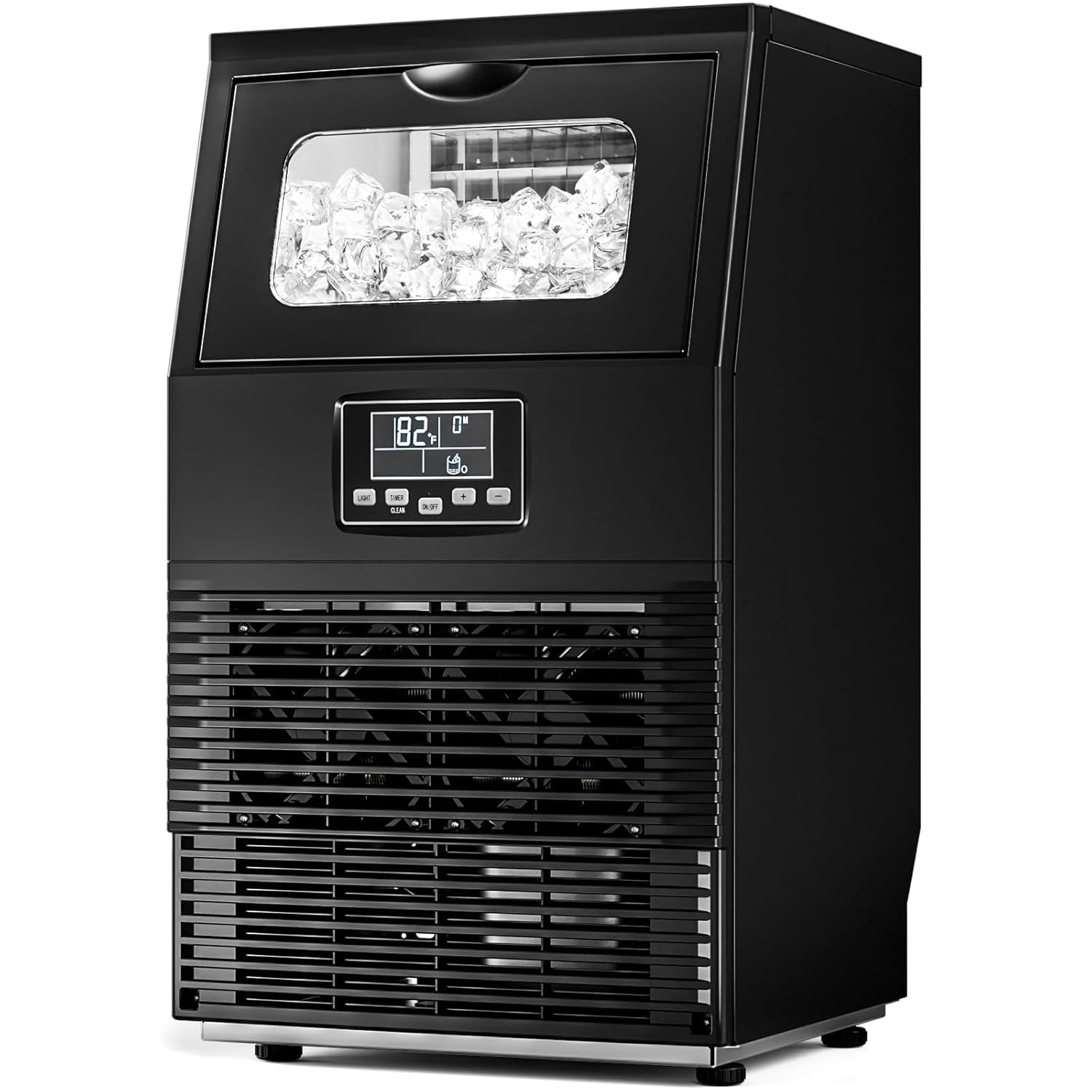 Commercial Ice Maker Machine 66Lbs/24H, Self-Cleaning Freestanding Ice ...