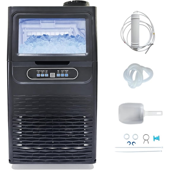 Commercial Ice Maker Machine, 88 LBS/24H Counter Ice Maker with 11 LBS ...