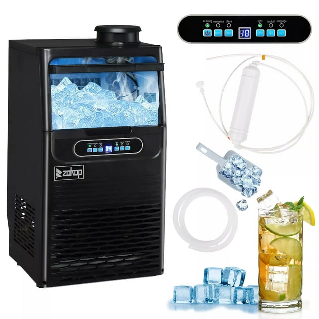 Commercial Ice Maker Machine, 90lbs/24H Under Counter Freestanding ice ...