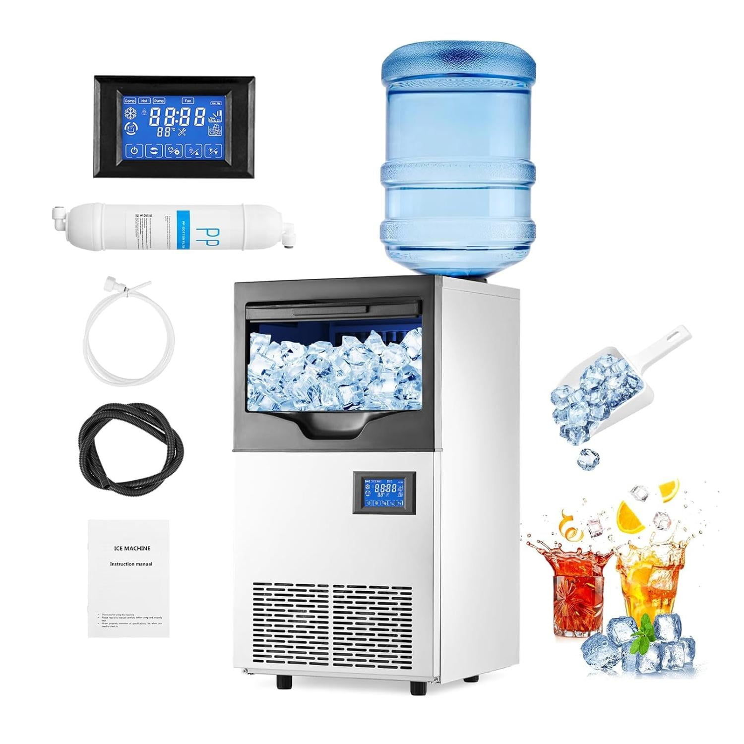Commercial Ice Maker Machine,Under Counter Freestanding Ice Machines ...