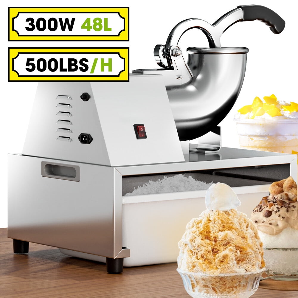 Commercial Ice Shaver 500LBS/H Electric Ice Crusher Snow Cone Machine ...