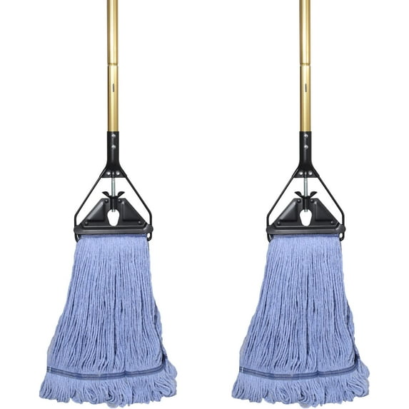 Commercial Industrial Heavy Duty Mop with Long Handle,58" Looped-End ...
