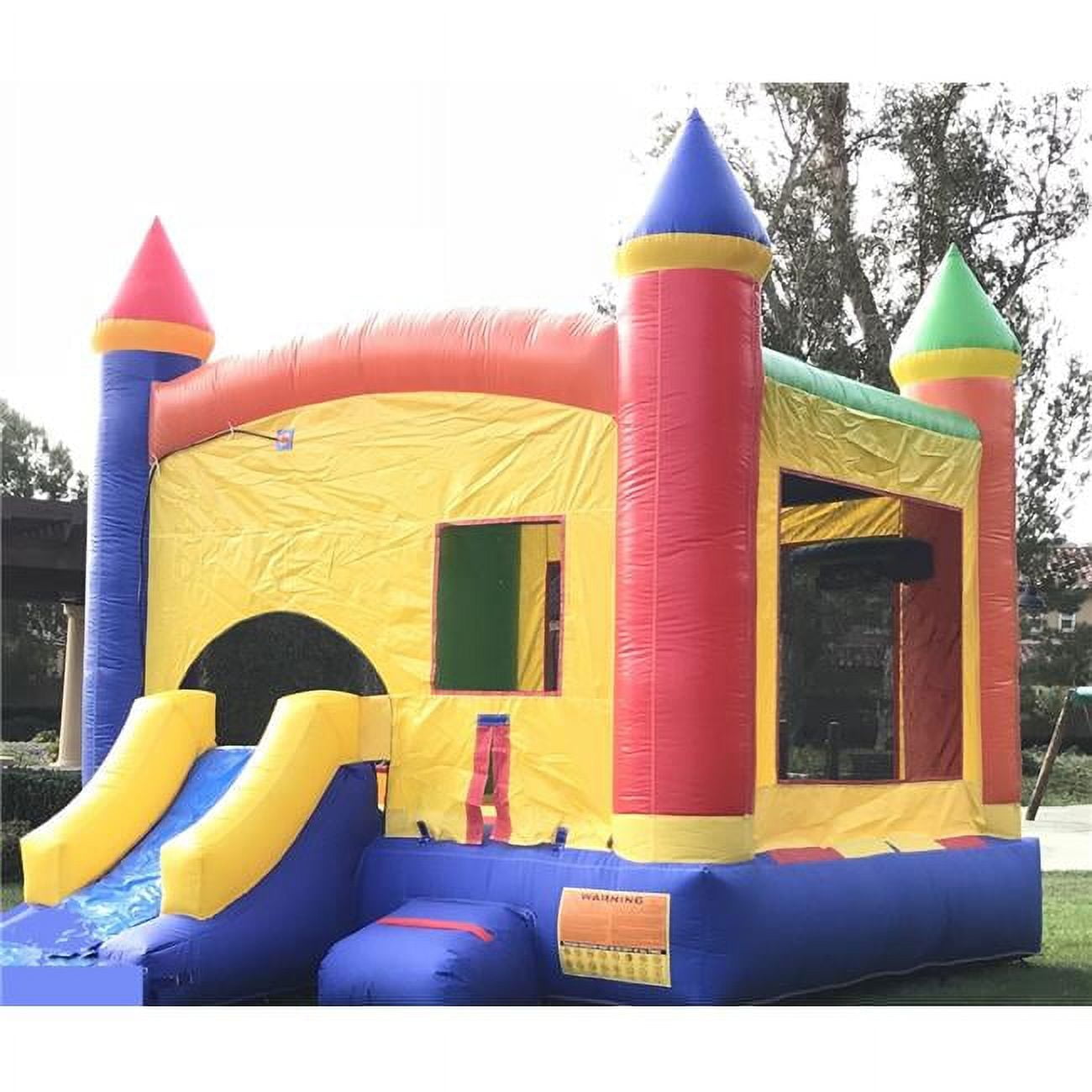 Commercial Inflatable Bounce House Rainbow Wet Dry Slide 100% PVC Pool ...