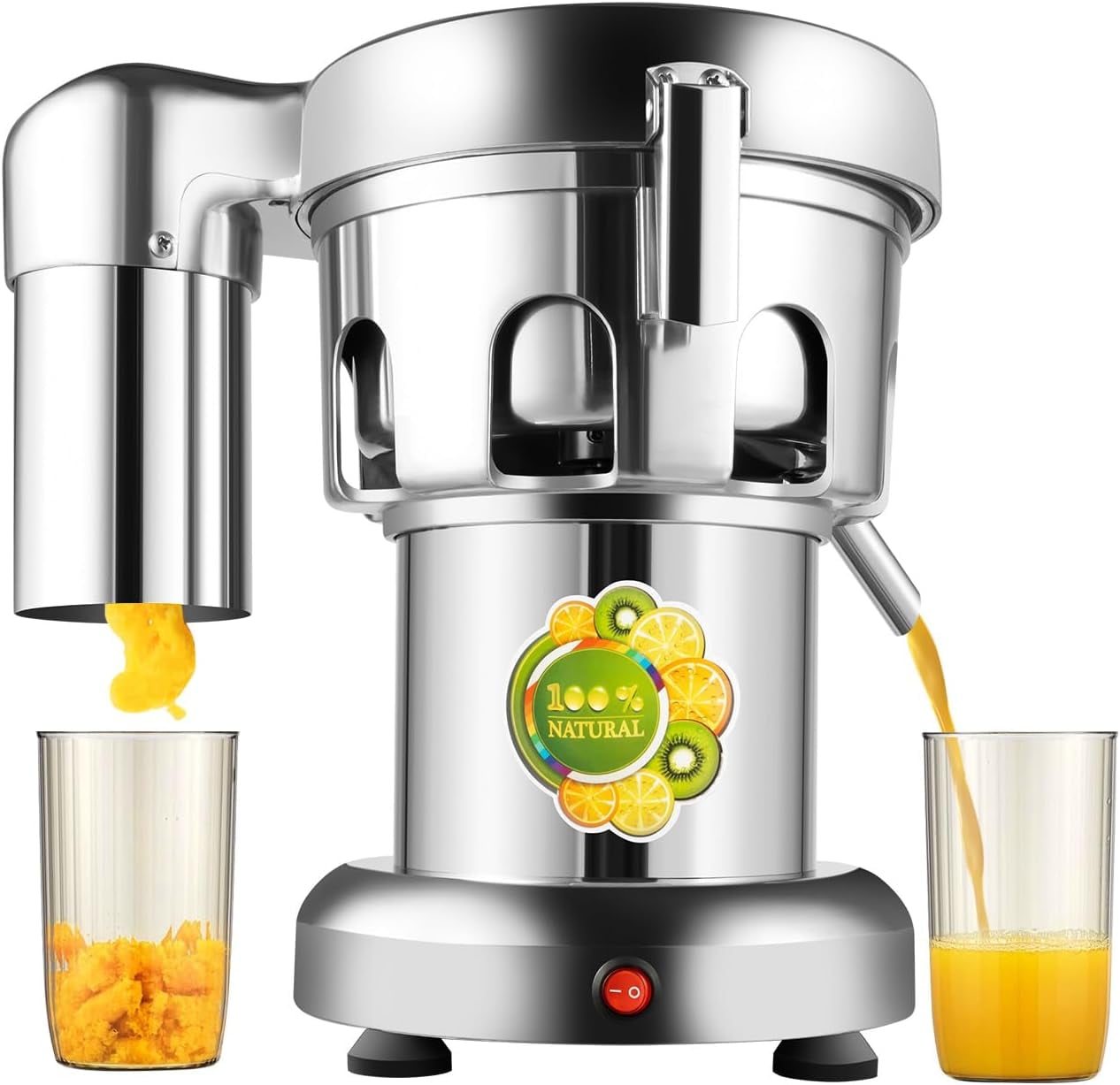 Commercial Juice Extractor, 110V Heavy Duty Centrifugal Juicer Machine ...