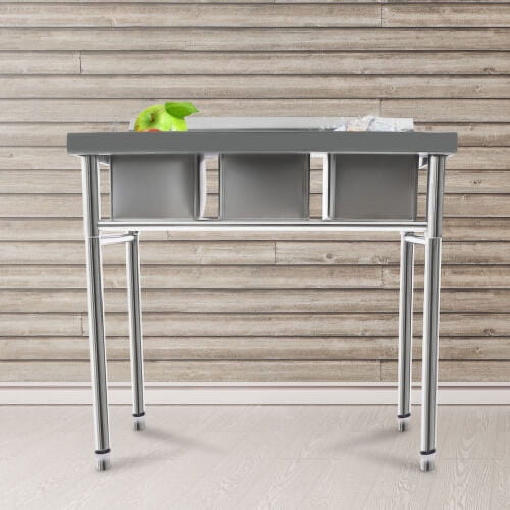 Commercial Kitchen Bar Sink 3 Compartment Stainless Steel Laundry Sink ...