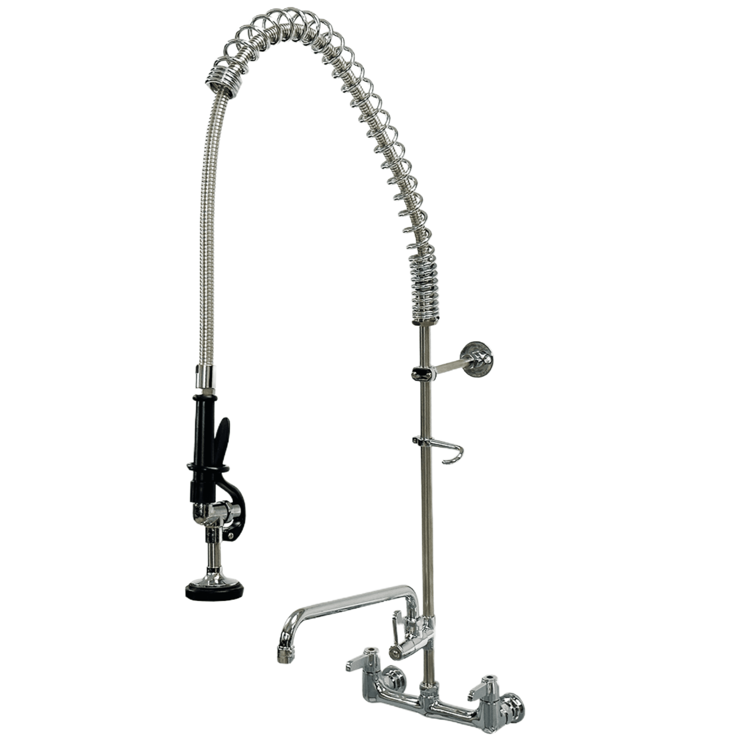 Elite Kitchen Commercial Faucet, Wall Mount Pre-Rinse Assembly Power ...