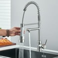 Commercial Kitchen Faucet Single Handle with Pull Down Sprayer, High ...