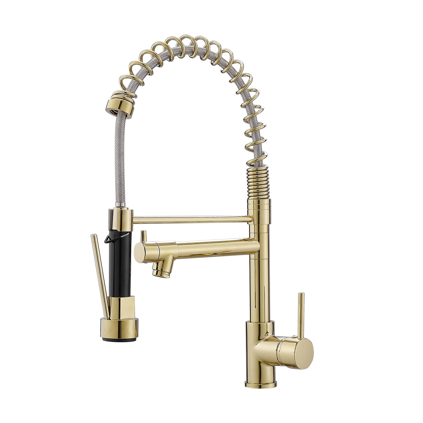 Commercial Kitchen Faucet with Pull Down Sprayer, Single Handle Single ...