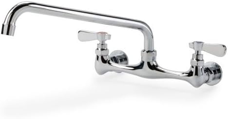 Commercial Kitchen Restaurant Faucet 8 Center Splash-mount Faucet w/ 12 ...