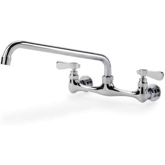 Commercial Kitchen Restaurant Faucet 8 Center Splash-mount Faucet w/ 12 ...