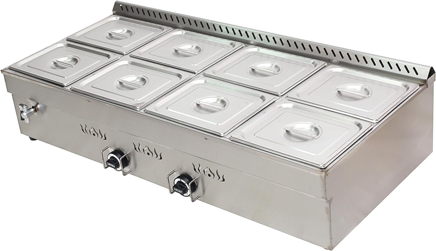 Walmart Commercial LP Gas 8-Pan Food Warmer, Stainless Steel with ...