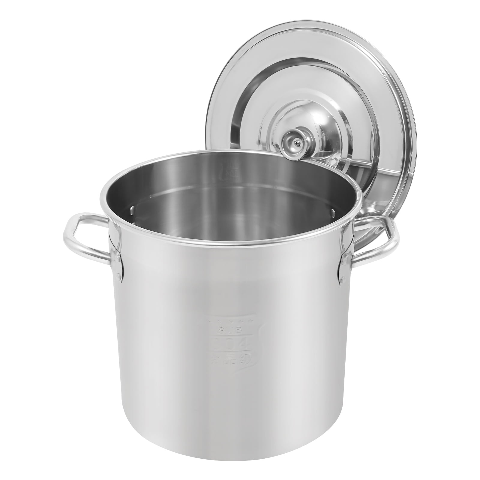 Commercial Large Stainless Steel Pot Cooking Pot with Lid Heavy Duty ...