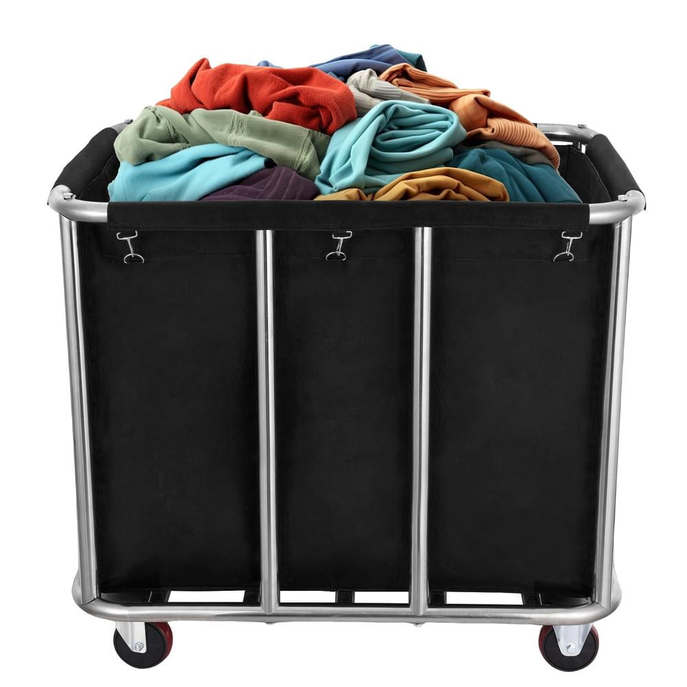 Commercial Laundry Cart Large Laundry Cart on Wheels Canvas Cart Bin ...