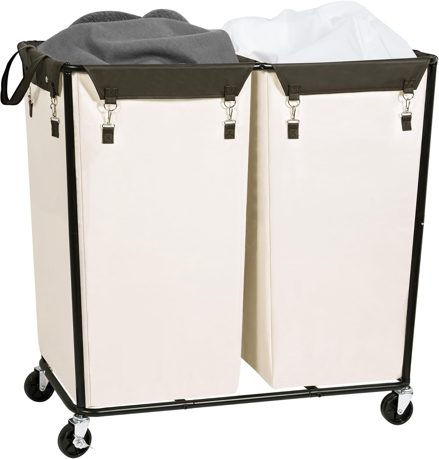 Commercial Laundry Hamper with Frame, 74 Gal. Industrial Laundry Basket ...