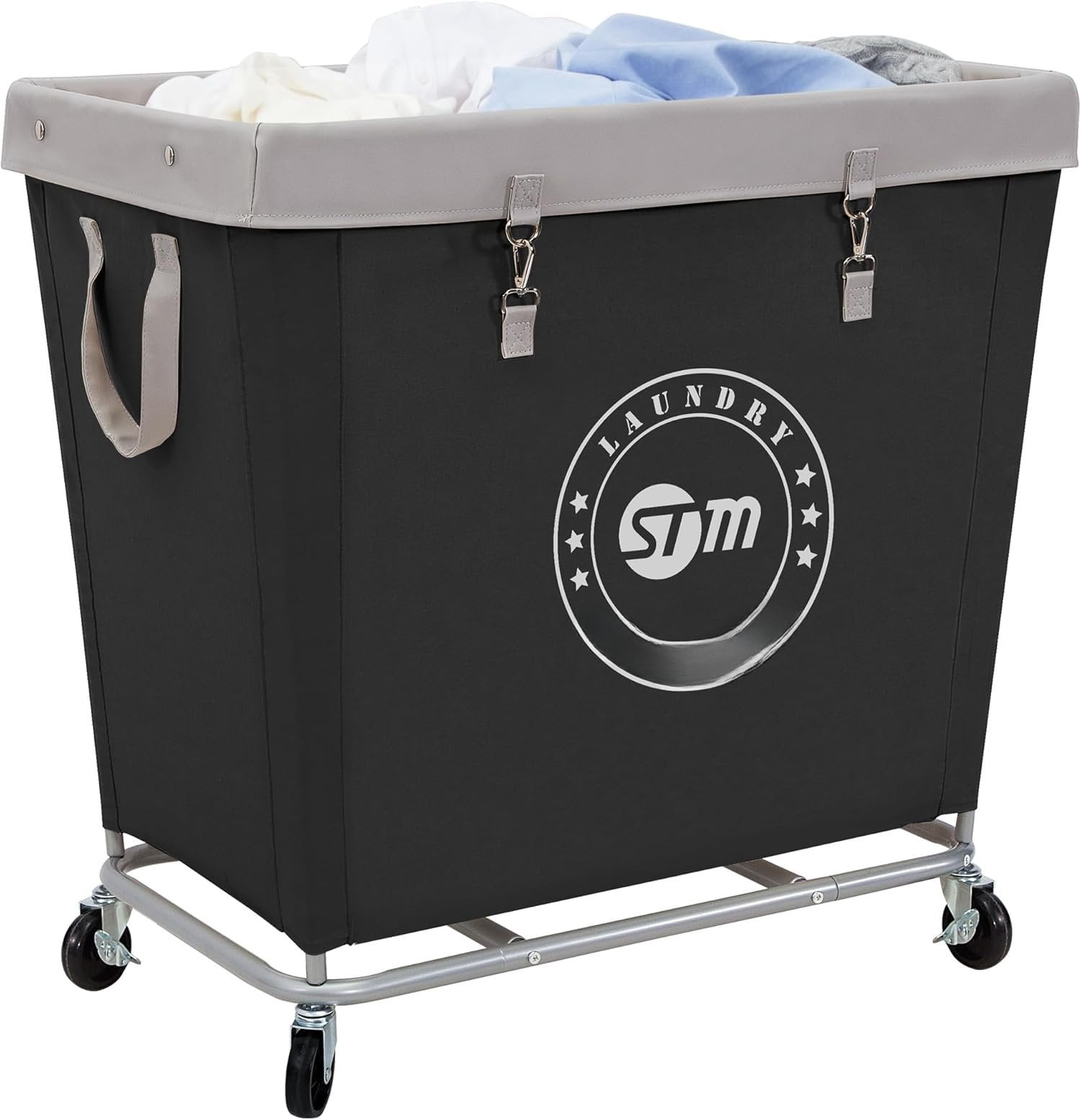 Commercial Laundry Hamper with Heavy Duty Steel Frame, 320 L Industrial ...