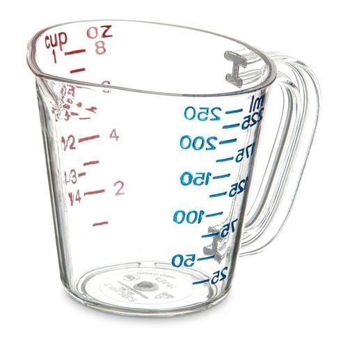 Commercial Measuring Cup, 1 cup, Plastic, Clear | Bundle of 10 ...
