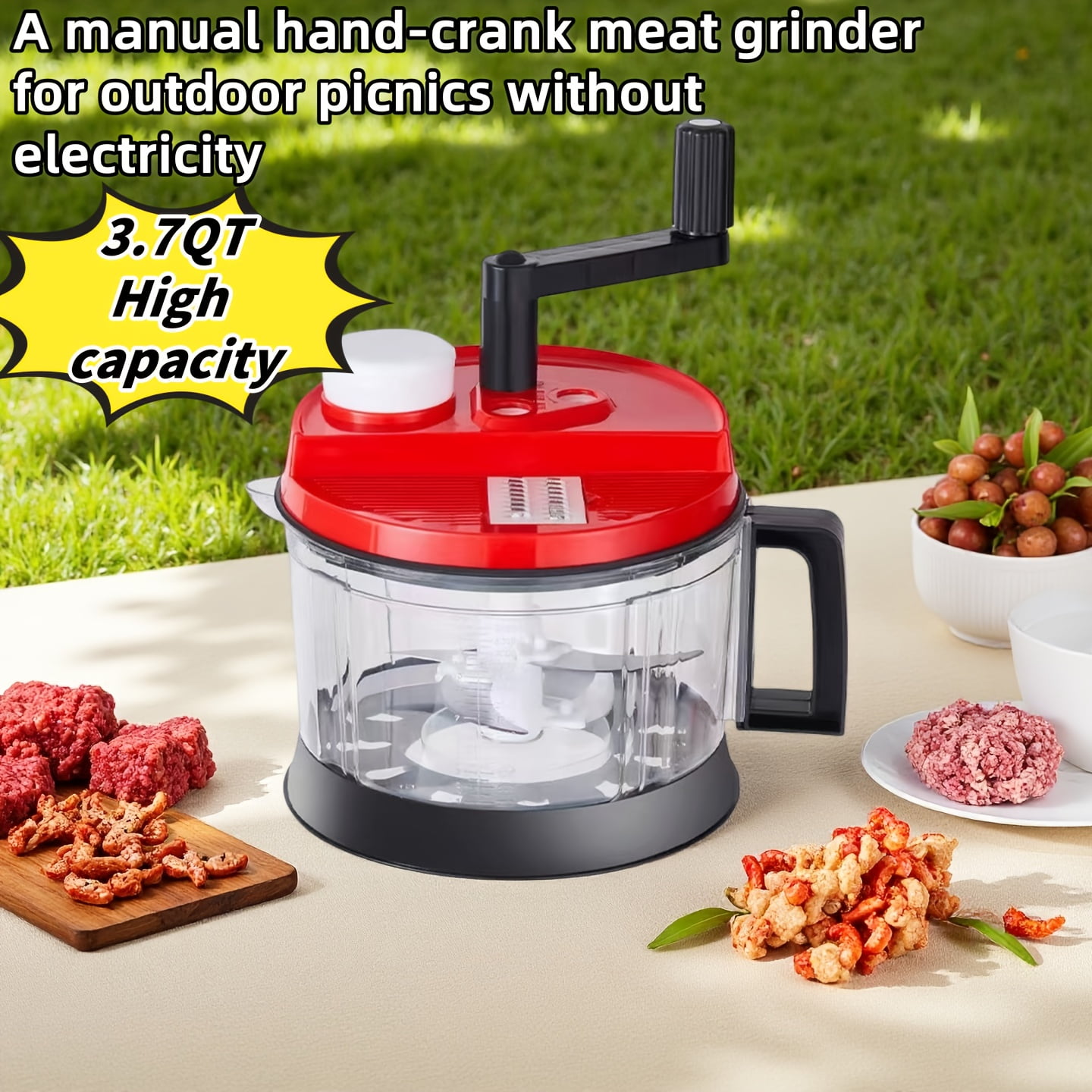 Commercial Meat Grinder with Stainless Steel & Cast Iron Gear - Heavy ...