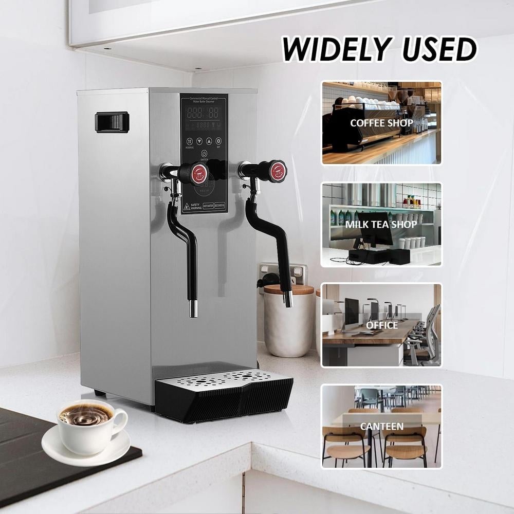 Commercial Milk Frother, 110V 2000W 2-Wand Electric Steam Milk Frothing ...