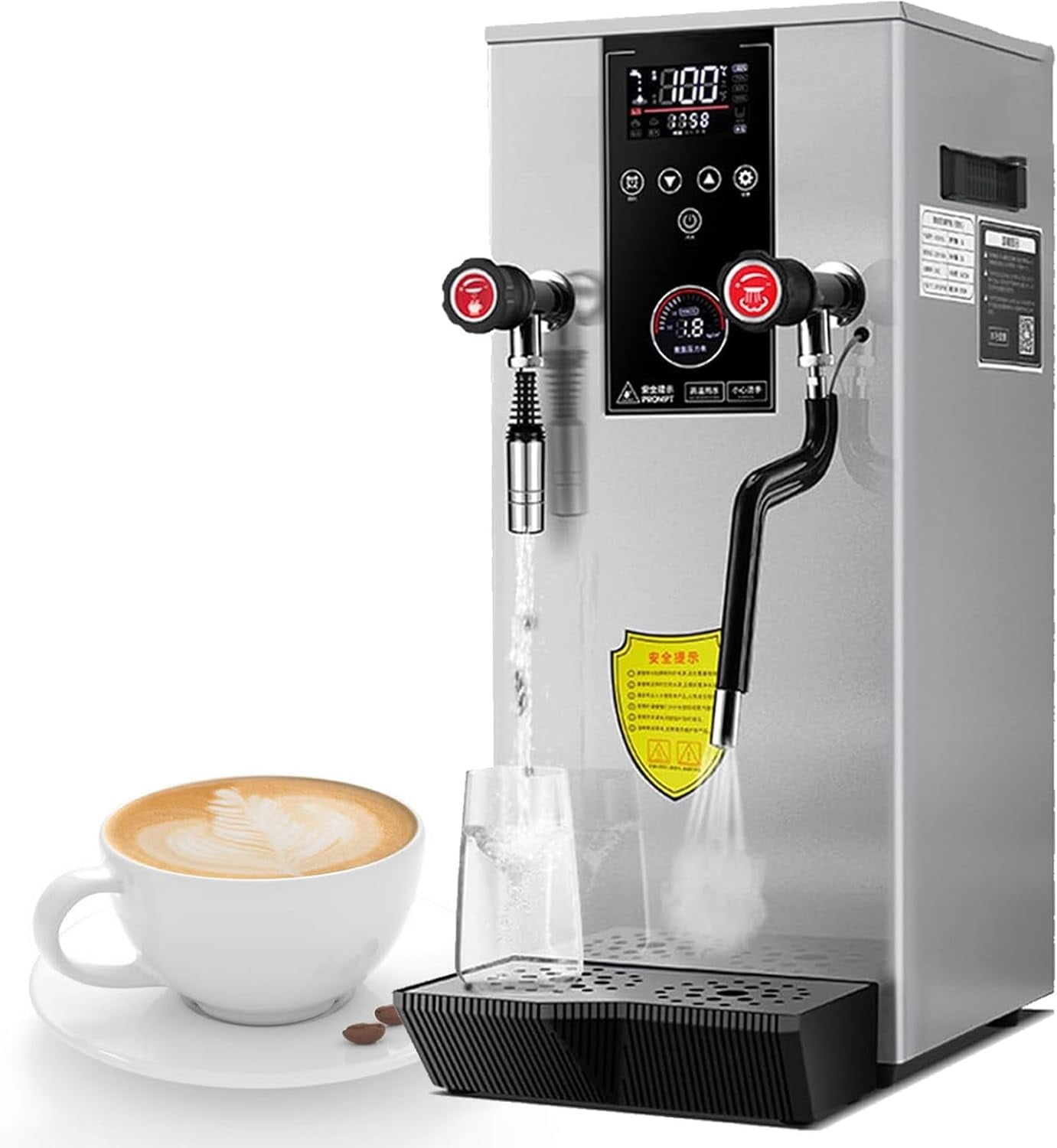 Commercial Milk Frothing Machine, 2500W Automatic Steam Boiling Water ...