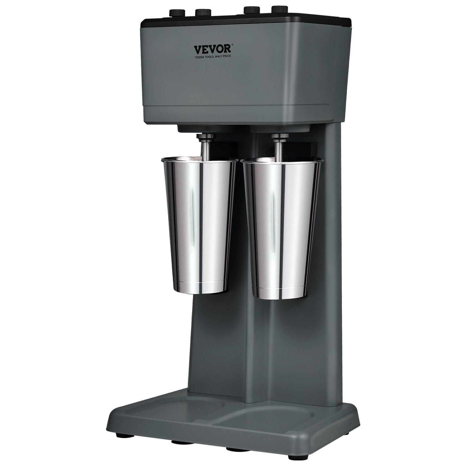 Commercial Milkshake Blender, 375W Dual Head Drink Mixer Machine, 3 ...