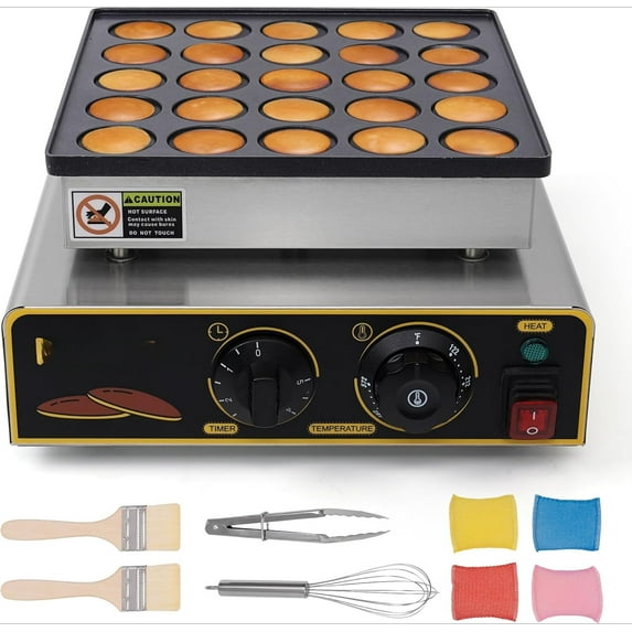 Commercial Mini Pancake Maker 50PCS Dutch Pancake Maker 1600W Mini ...
