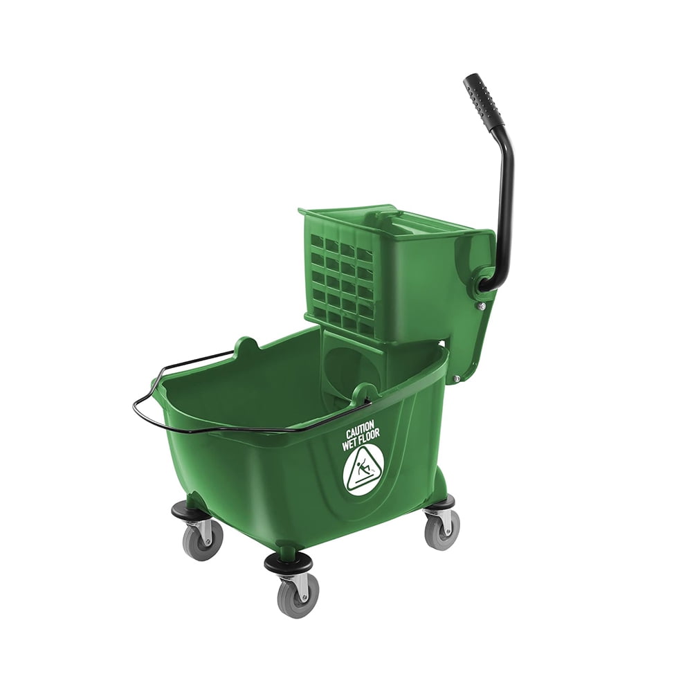 Commercial Mop Bucket with Side Press Wringer, 26 Quart, Mop and Bucket ...