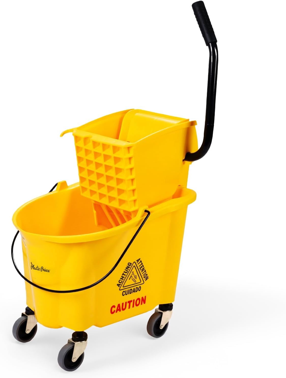 Commercial Mop Bucket with Wringer on Wheels, Heavy Duty Industrial Mop ...
