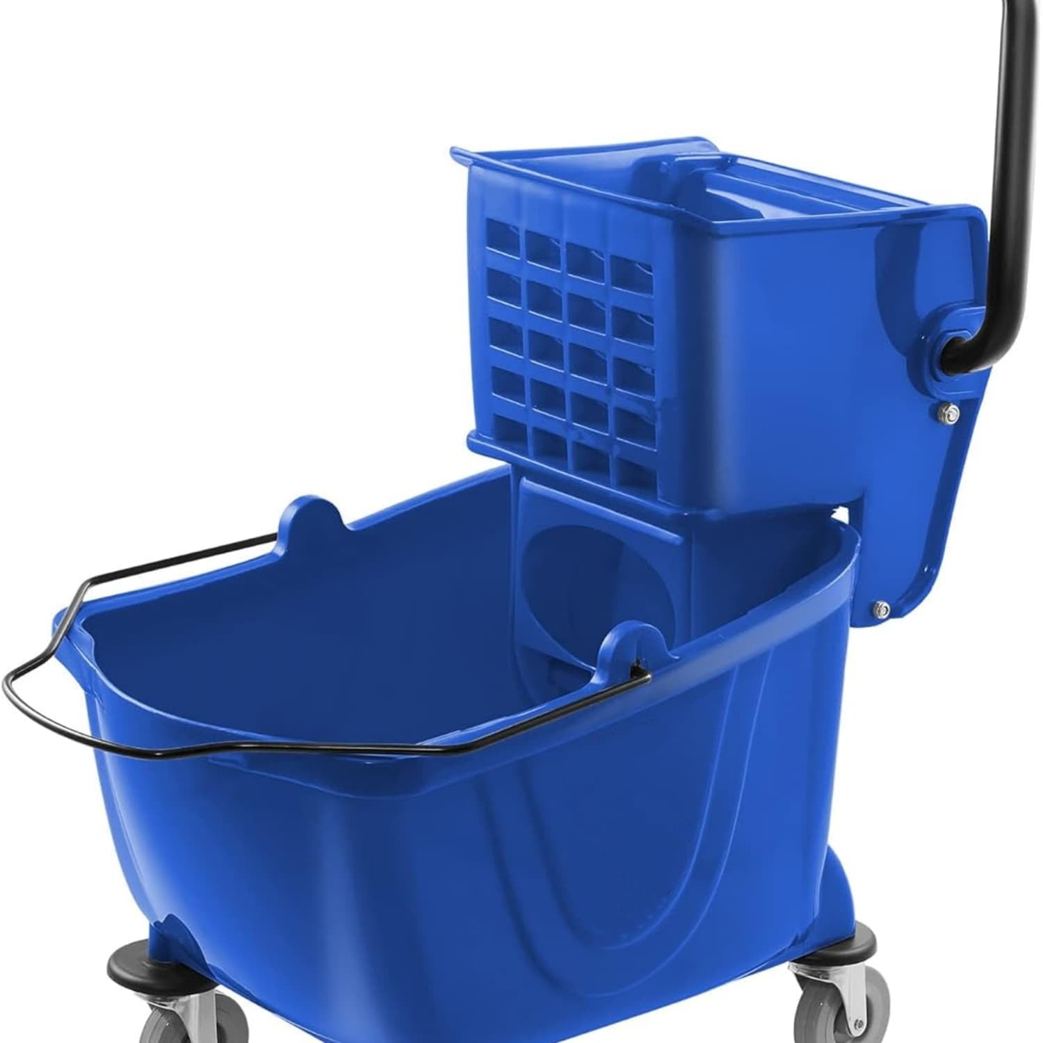 Commercial Mop Bucket with Side Press Wringer, 26 Quart, Blue - Walmart.com