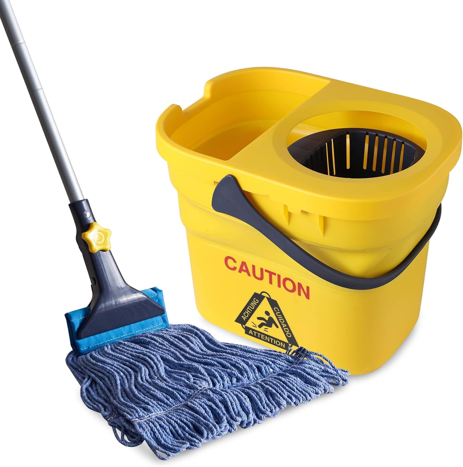 Commercial Mop Bucket with Wringer Portable Collapsible Plastic Mop ...