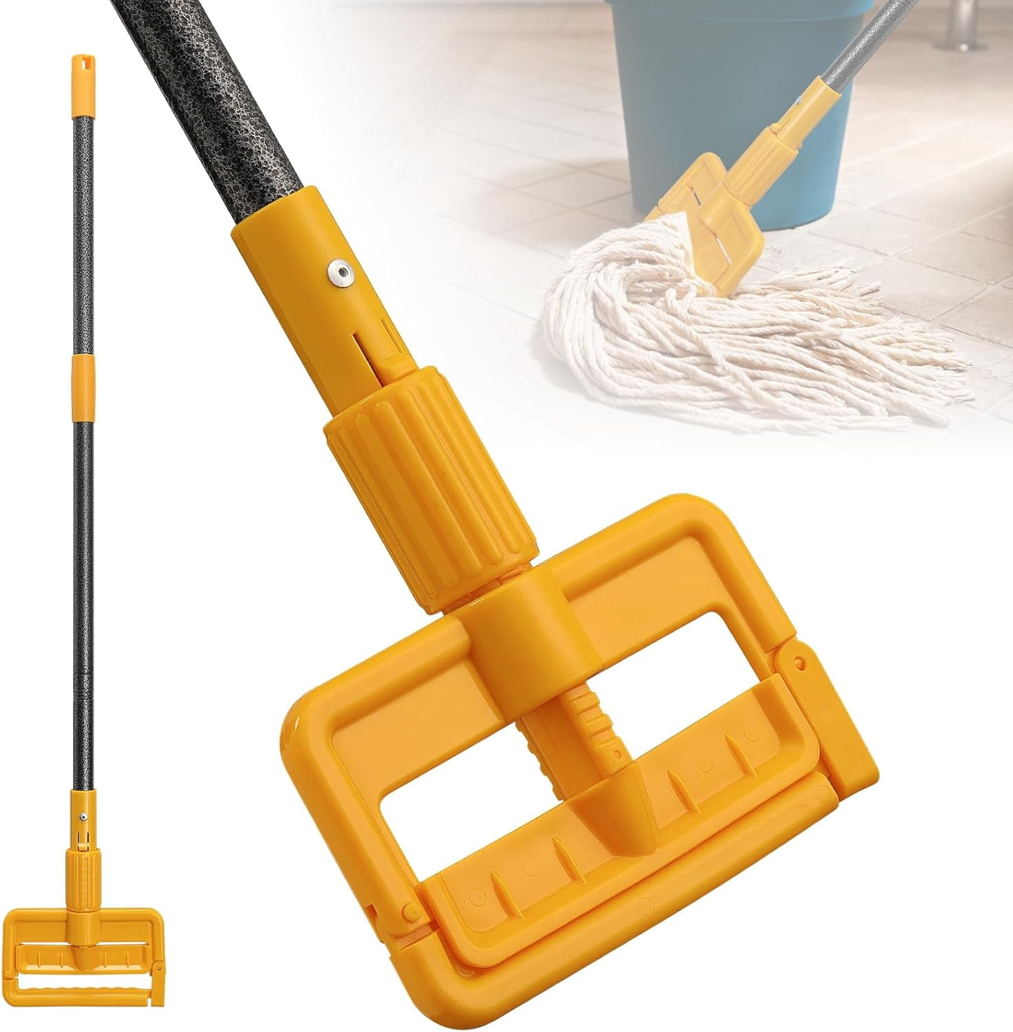 Commercial Mop Handle Replacement - 60" Heavy Duty Industrial Janitor ...