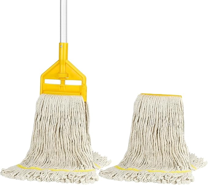 Commercial Mop Industrial Cotton Mop with Extra Replacement Mop Head ...