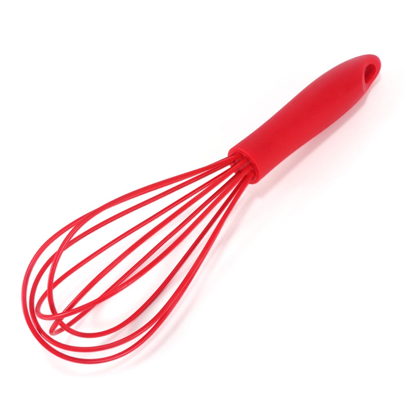 Commercial Non Scratch Silicone Whisk Red Egg Beater Milk Frother ...