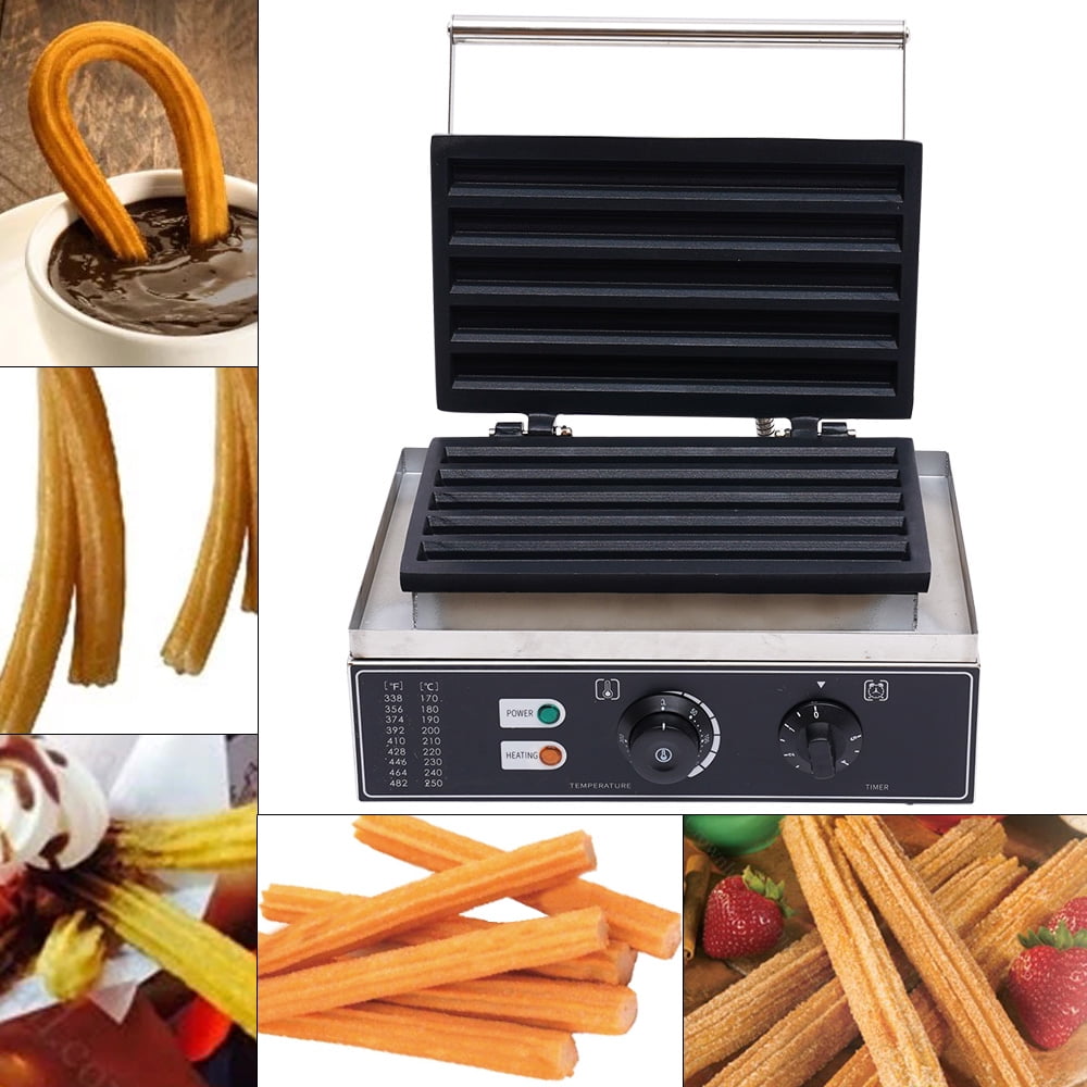 Commercial Nonstick 110V Electric 5 Sticks Churros Waffle Maker Machine ...