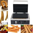 Commercial Nonstick 110V Electric 5 Sticks Churros Waffle Maker Machine ...